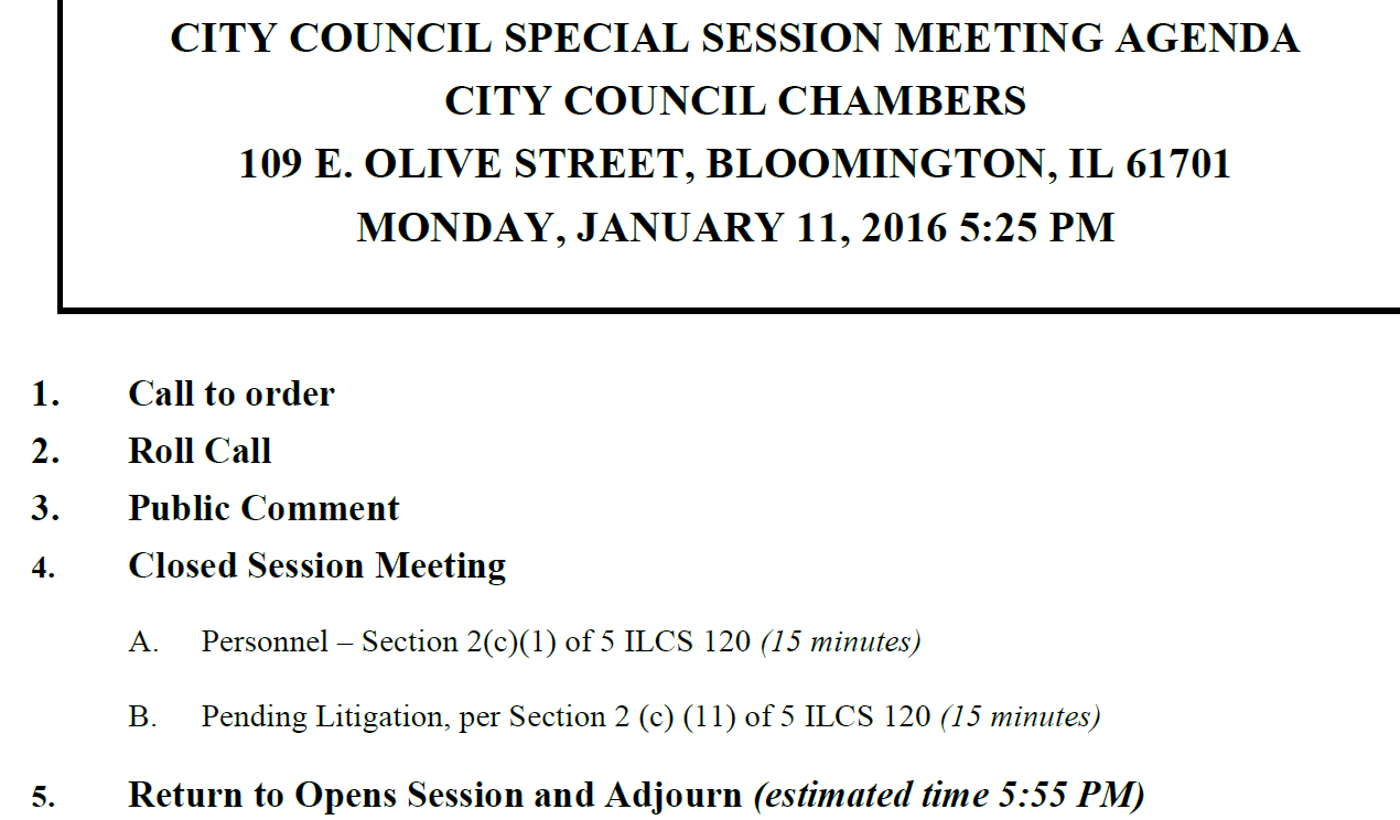 Council “secret” meeting tonight – BlnNews