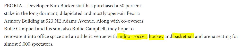 Peoria has Private Investors – BlnNews