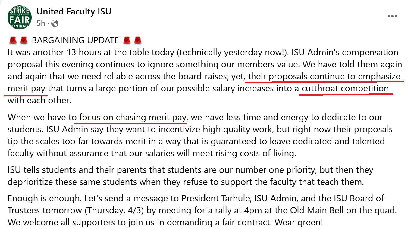 What ISU Faculty wants: mediocracy – BlnNews