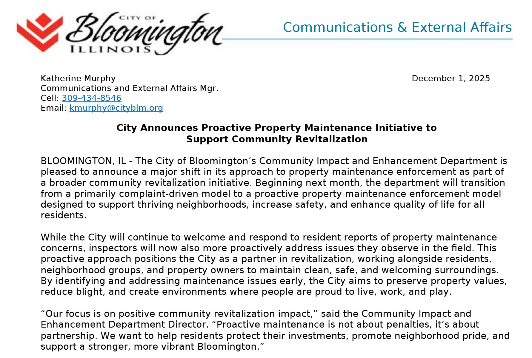 Proactive Property Maintenance Plan? Heavy Hand of Government? – BlnNews