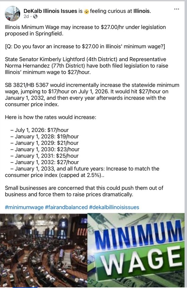 Illinois Minimum Wage Increase is Back Again – BlnNews